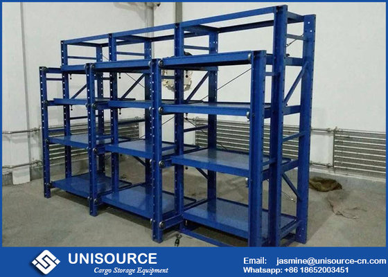 800 Kg / Level Heavy Duty Metal Shelves Green With Crane On Top Level