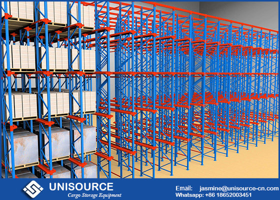 High Density Cold Storage Racking System , Powder Coated Industrial Rack Shelving