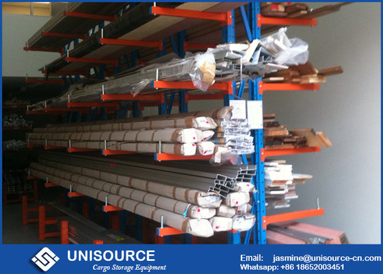 Heavy Duty Cantilever Racking Systems , Steel Cantilever Racks For Storing Long Rolls