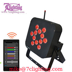 China 12 RGBWA+UV Battery LED Par DMX 2.4GHz WiFi Control Wash LED Uplighting supplier