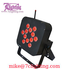 China Battery Powered 12LED RGBWA PAR LED Wireless Dmx512 Control supplier