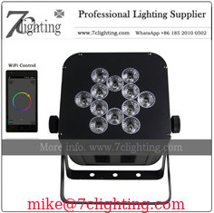 China 2.4G Wireless DMX 12LED RGBWA+UV Battery PAR LED WiFi Control supplier