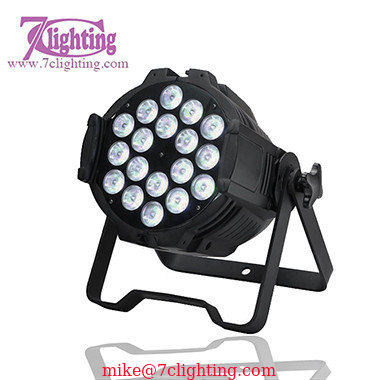 LED Spotlight RGBWA Colors Wash Par64 DJ Lighting,18x15W LED Parcan DMX Sound Auto-run Control supplier