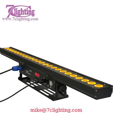 Flicker-Free LED Spotlight 16bit Dimming 24x15W LED Bar RGBWA Colors Wash Floor Standing TV Studio LED Flood Light supplier