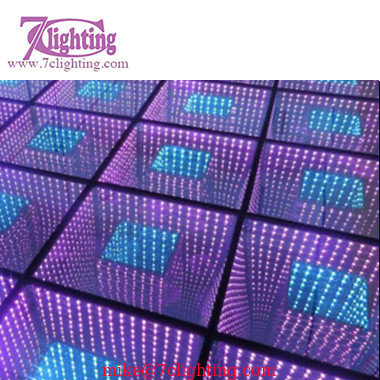 Mirror LED Dance Floor Two Glowing Dancing Floor 50CM by 50CM Floor for Event,Stage,Nightclub Setup supplier