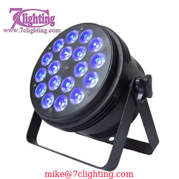 Compact Quad LED Par 64 Round Flat Par Can 18x10W RGBW Wash Lights 4/8CH Easy Control DMX LED Stage Lights For event DJs supplier