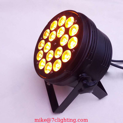 Compact Quad LED Par 64 Round Flat Par Can 18x10W RGBW Wash Lights 4/8CH Easy Control DMX LED Stage Lights For event DJs supplier