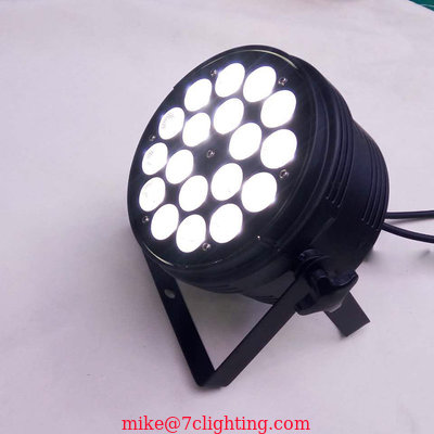 Compact Quad LED Par 64 Round Flat Par Can 18x10W RGBW Wash Lights 4/8CH Easy Control DMX LED Stage Lights For event DJs supplier