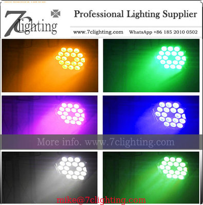 DMX Quad PAR 18X12W RGBW LED PAR Light Wash Lighting supplier