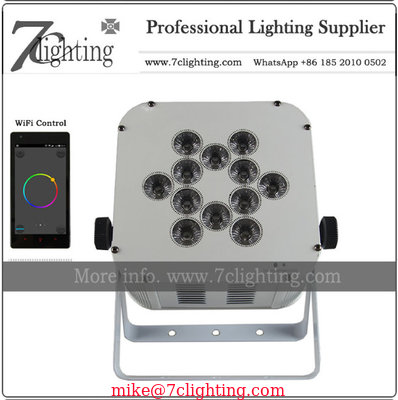 2.4G Wireless DMX 12LED RGBWA+UV Battery PAR LED WiFi Control supplier