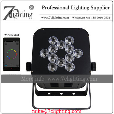 2.4G Wireless DMX 12LED RGBWA+UV Battery PAR LED WiFi Control supplier