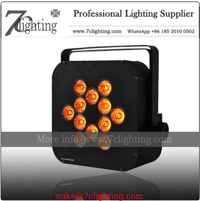 New Wireless DMX 2.4GHz WiFi 9X18W RGBWA-UV Battery LED PAR Light for Event Wedding supplier