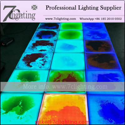 Fluid Flow LED Dance Floor Colorful Liquid Dance Floor Tile for Party Wedding Club Decor. supplier