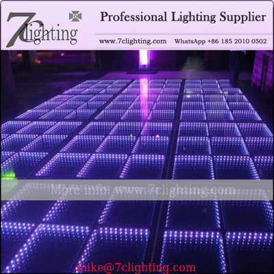 New 3D Illusions Mirror LED Dance Floor Rental Stage Lighting Supply supplier