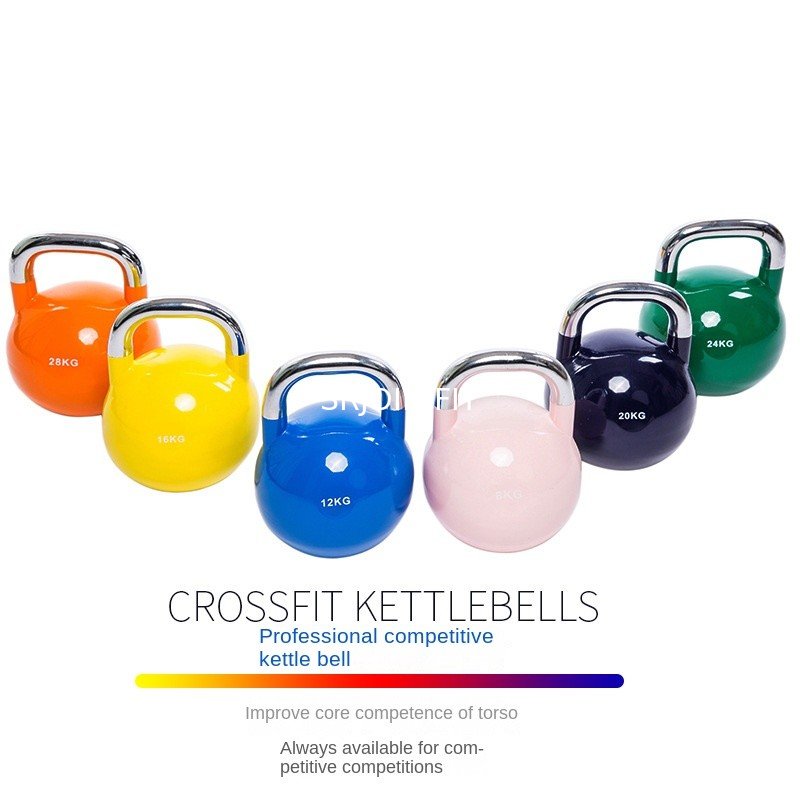 Private teaching of competitive kettlebells steel female household hip exercises deep squats solid cast iron dumbbells