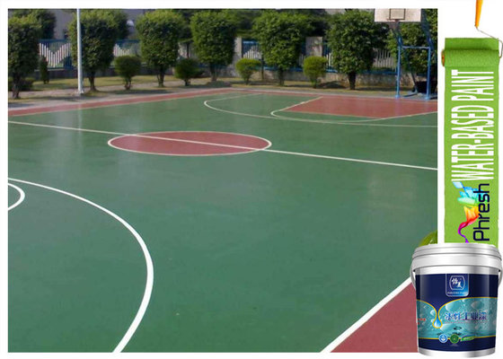 Basketball Court Acrylic Water Based Epoxy Floor Paint Solvent Free Acid