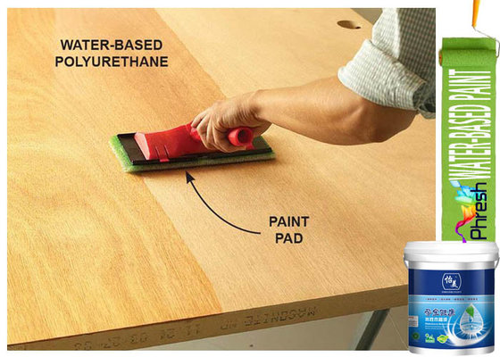High Glossy Carpentry Waterborne Wood Coatings For Pine Furniture Anti Scratch