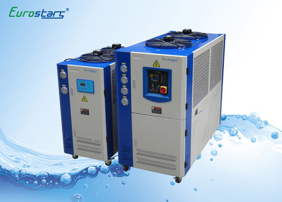Double Condenser Fan Air Cooling Commercial Water Chiller 10 HP for Central Air Conditioner