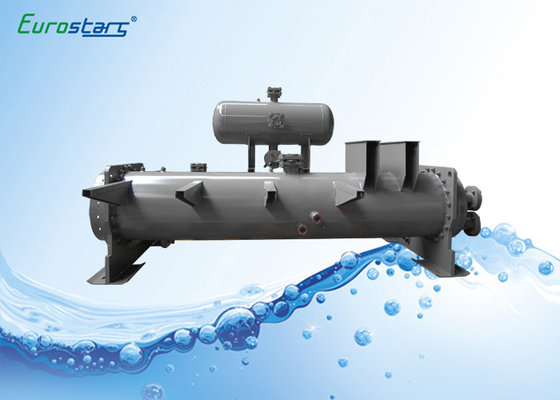 Flooded Type Water Chiller Finned Tube Heat Exchanger Double Circuits