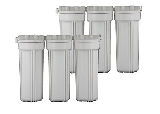 Double O Ring White Large Water Filter Housing For Home , Water Filter Cartridge Housing supplier