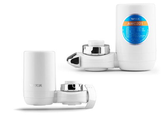 White Plastic Drinking Water Filters For Home , Tap Mounted Water Filter supplier