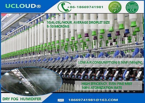 11L / H Humidification System For Textile Industry Stainless Steel Water Spray