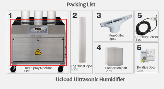 24 Kg Per Hour Industrial Ultrasonic Humidifier Ultrasonic Humidifier Commercial Use