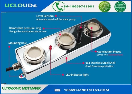 Industrial Ultrasonic Mist Maker With Mounting Hole LED Indicator Light