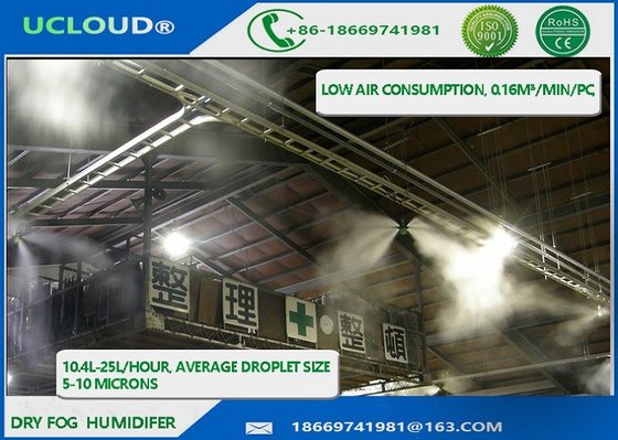 Low Air Consumption Industrial Misting Systems For Statistics Electricity Control