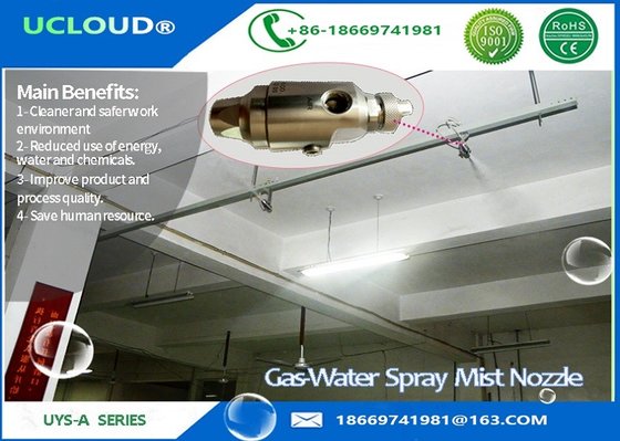 Humidity control Low Pressure water mist cooling system with stainless steel water jet spray nozzle for dust control