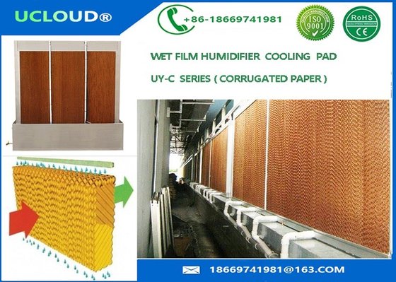 Kraft Paper Fibre Evaporative Air Conditioner Pads For Conservatory / Poultry Farm