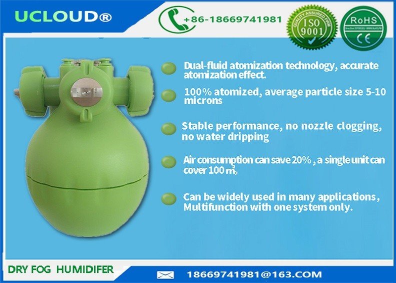 Low Pressure Dry Fog Humidifier Misting System Dry Fog System With Spray Nozzle