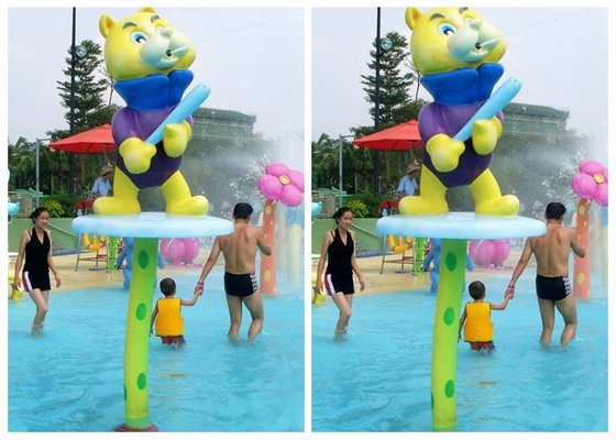 Water Attractions Kids Water Playground Equipment Winnie Water Spray Parks