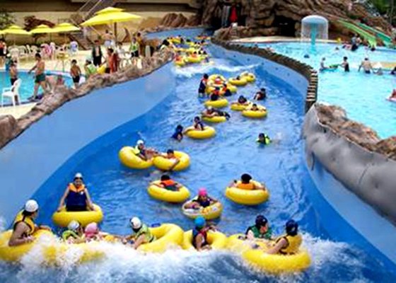 600 Meters Length Lazy River Water Park Equipment with Raft , ISO9001 / SGS Approval