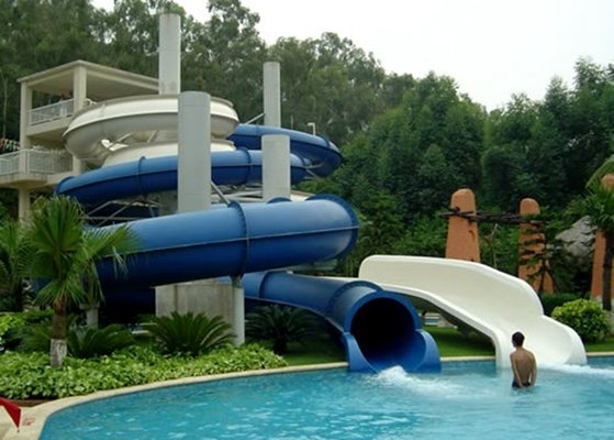 Blue Water Park Slide Crossword Closed Spiral Amusement Park Equipment