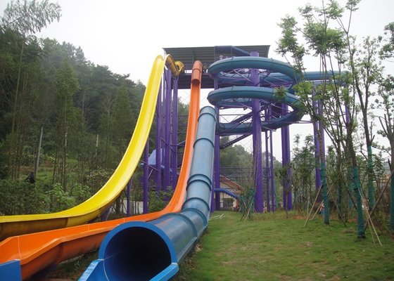 Aqua Park Equipment Water Park Slides , Fiberglass Free Fall Water Slide for Adults
