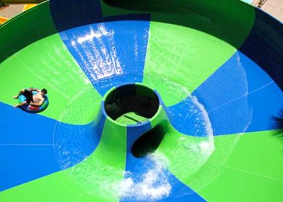 Commercial Backyard Space Bowl Water Slide for Adult , Fiberglass Pool Slide