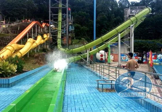 Green Backyard Water Slides , Cool Water Slides Racing Slide