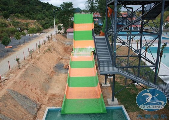 2 Players Ride Adult Water Slide Turn Back Towering Slide 18.5Kw Pump