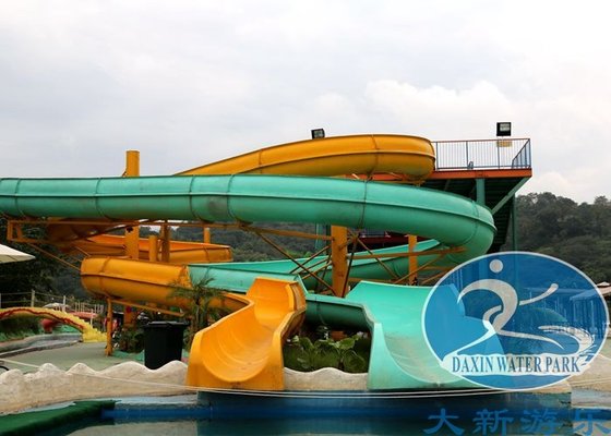 Spiral Straight Open Home Water Slides Aqua Park Use Diameter 1.44 Meters