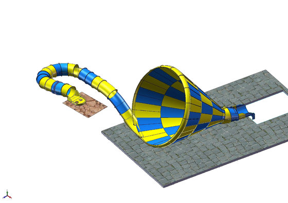 Fun 4 Rides Tornado Fiberglass Water Slides For Pool With Raft