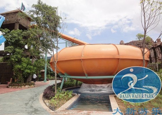 Fiberglass 12m Aqua Body Space Bowl Water Slide For Amusement Park