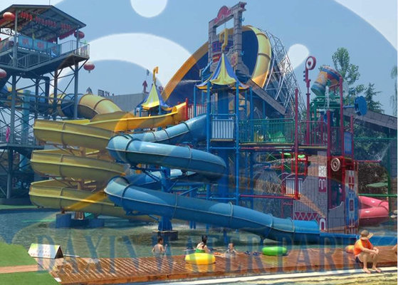 Large Scale Hotsprings Water Park Project Indoor / Outdoor Aqua Park Equipment