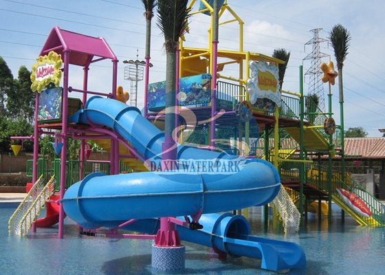 Small Water Park Project Middle Interacter Water House Aqua Play Equipment