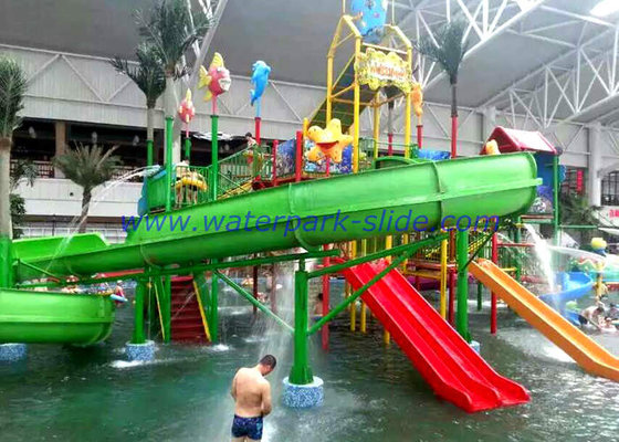 Theme Style Aqua Park Fiberglass Kids / Children Play Equipment With 5 Slides