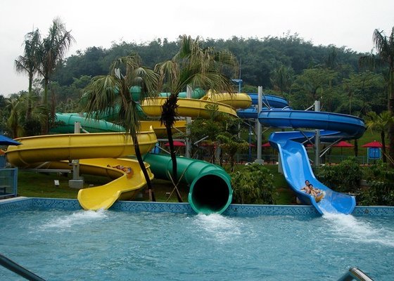 Rafting Fiberglass Water Park Slides for Adults , Tube Water Slide Equipment