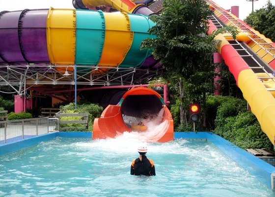 Giant Fiberglass Slide Space Bowl Water Slide for Amusement Park / Aqua Park