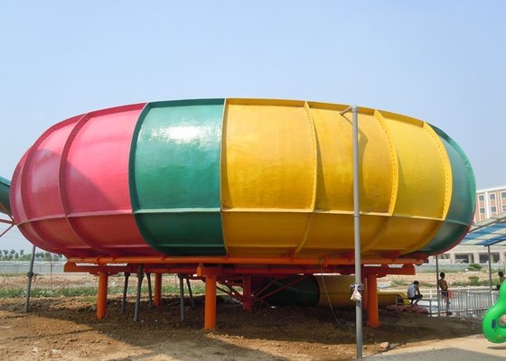 Fiberglass Steel Water Park Equipment Raft Water Slide with Fall Pool