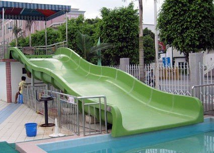 Lightweight Fiberglass Family Double Water Slide with Two Lane Customized Made