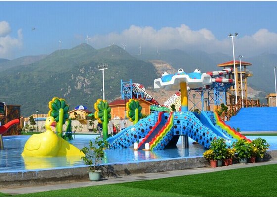 3M Height Fiberglass Octopus Kids Water Slides For Backyard with Multilane